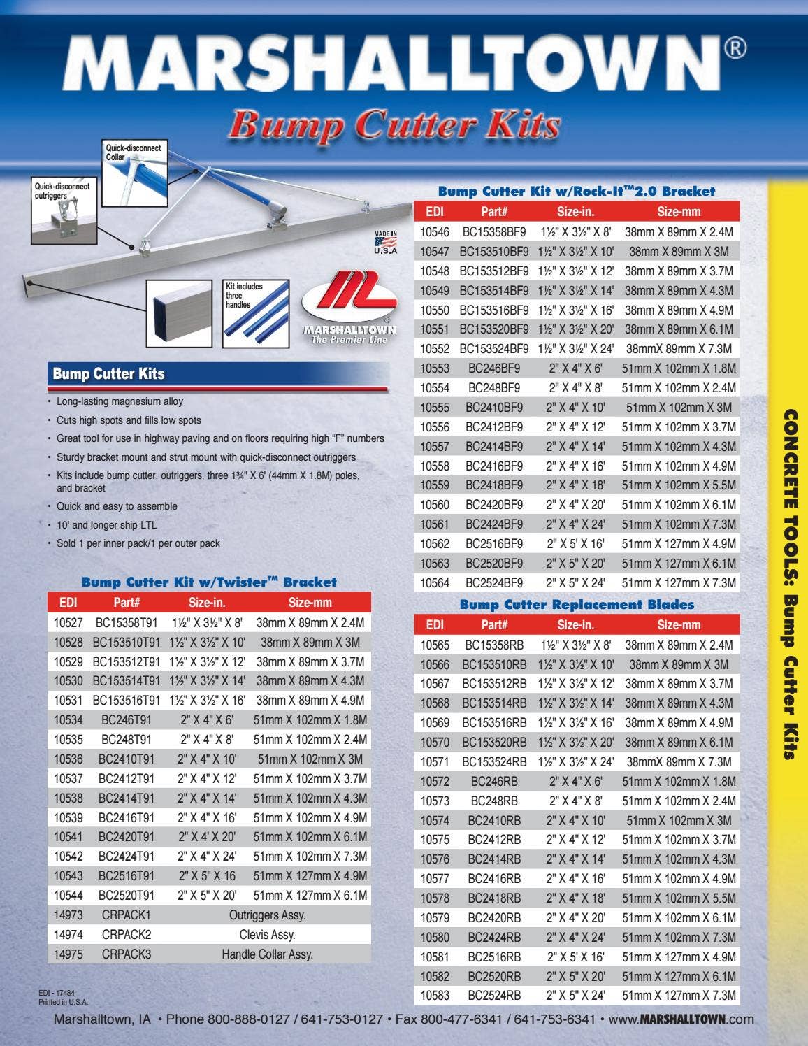 Marshalltown Bump Cutter Kits by Ram Tool Construction Supply Co. - Issuu