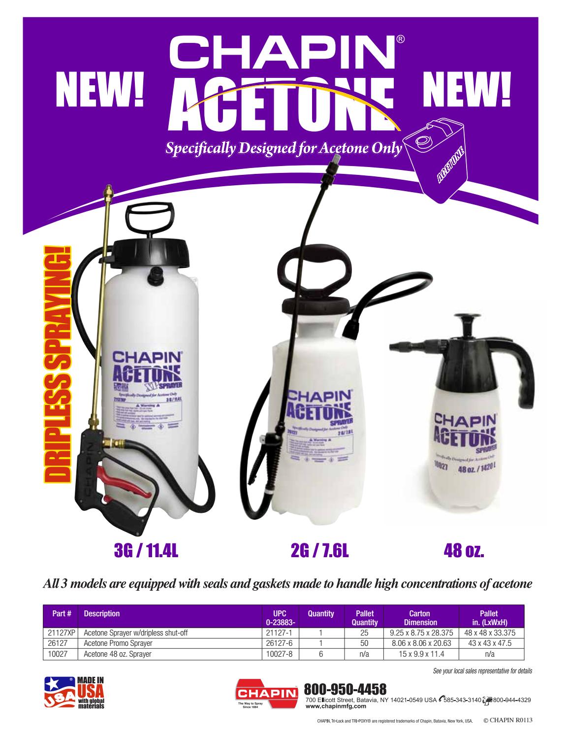 Chapin Acetone Sprayers by Ram Tool Construction Supply Co. - Issuu