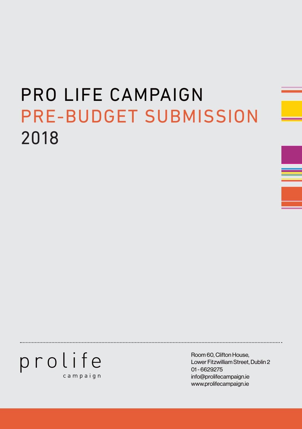 Plc budget 2018 by Pro Life Campaign - Issuu