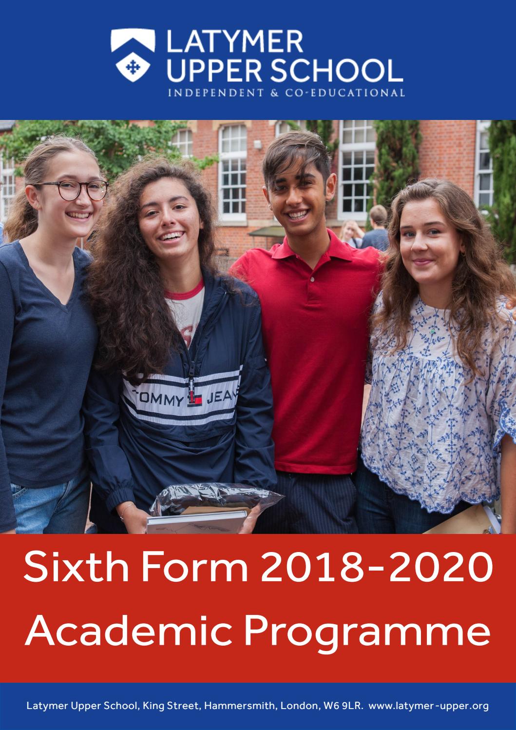 The Latymer Upper Sixth Form Choice 2018 Booklet by Latymer1624 - Issuu