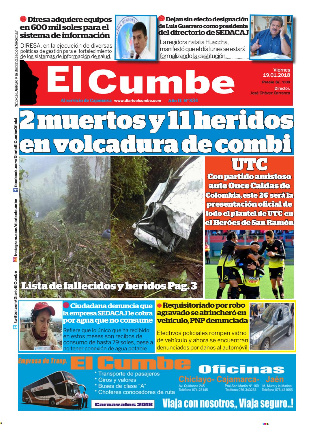 Diario El Cumbe 19 01 2018 by Diario El Cumbe - Issuu