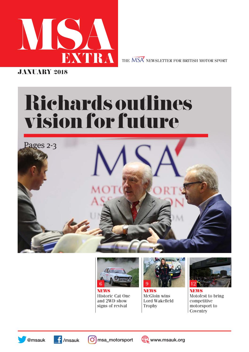 MSA Extra, January 2018 by Motorsport UK - Issuu
