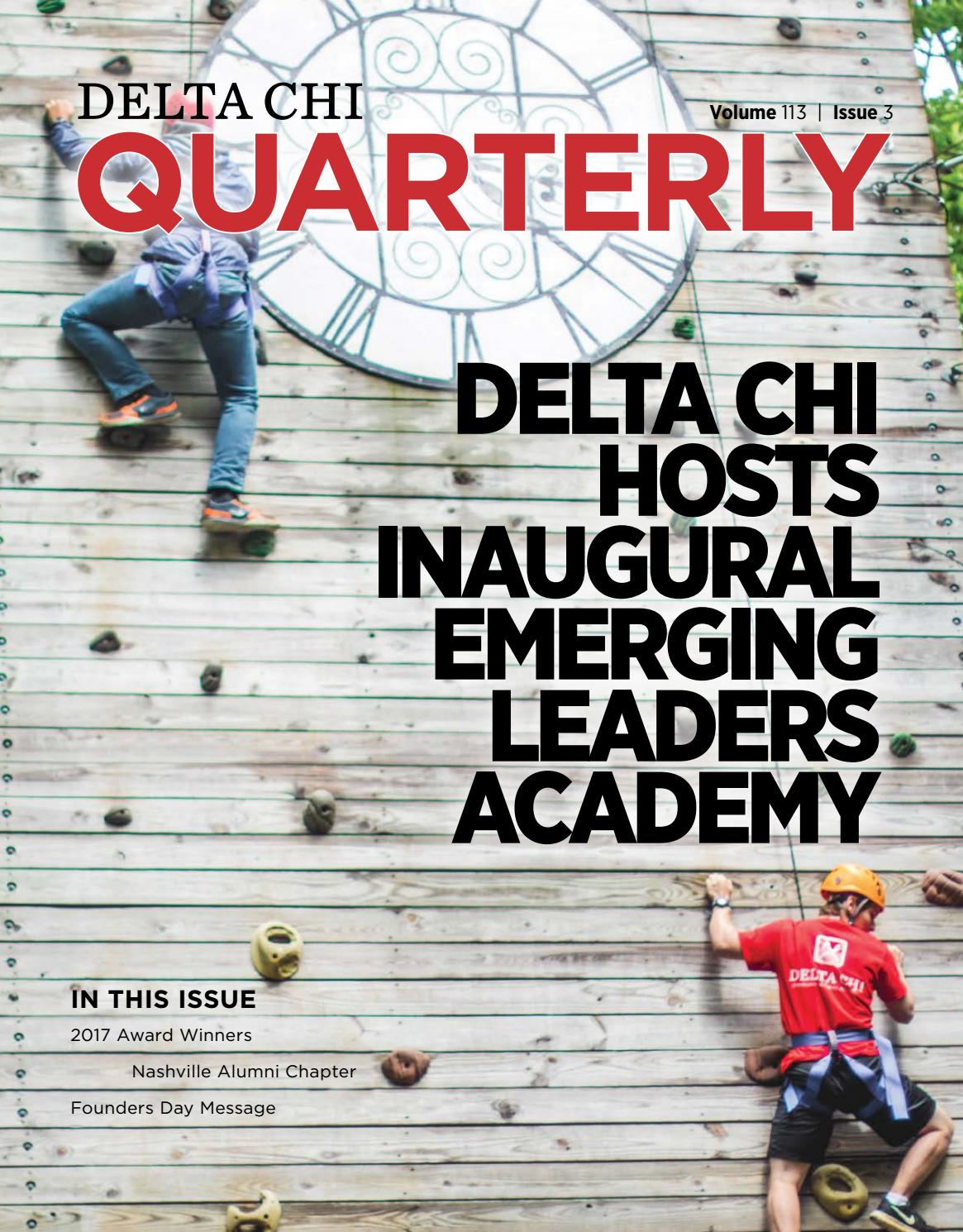 Delta Chi Quarterly - Volume 113 Issue 3 by Delta Chi Fraternity - Issuu