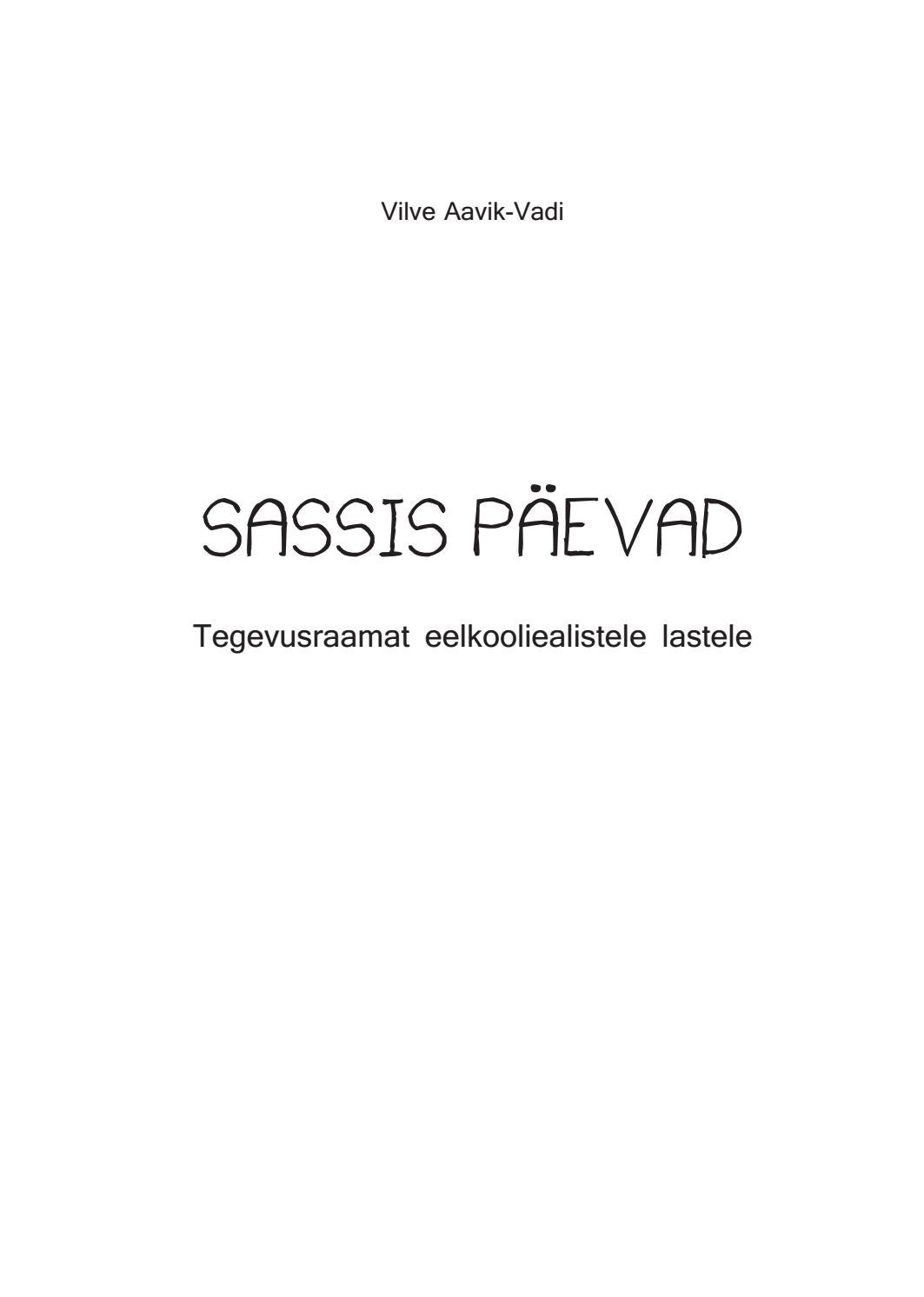 Sassis paevad a4 tutvustus by Rahva Raamat - Issuu