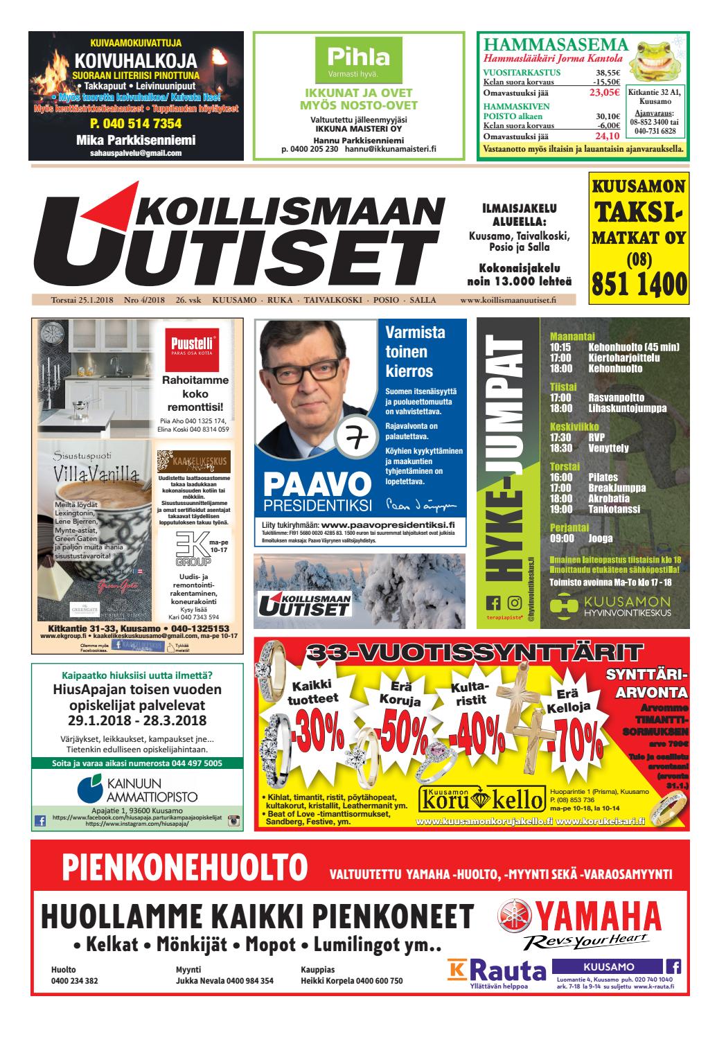 Koillismaan uutiset 4 2018 by Koillismaan Uutiset Oy - Issuu