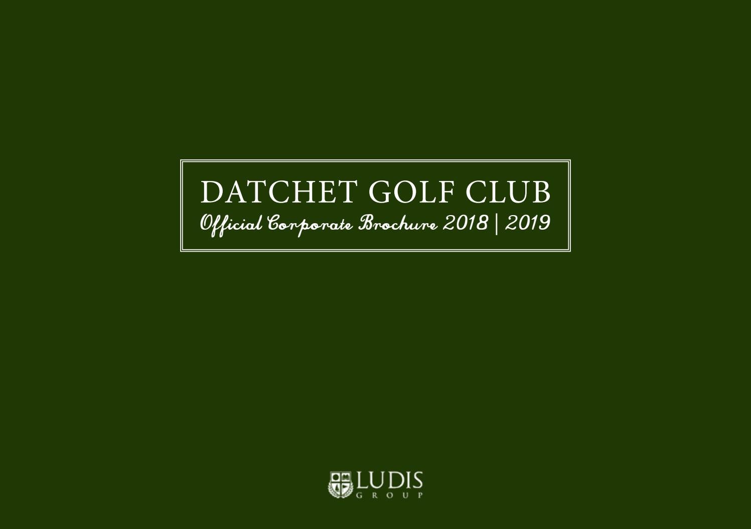 Datchet Golf Club Brochure Official Corporate Brochure 2018 - 2019 by ...