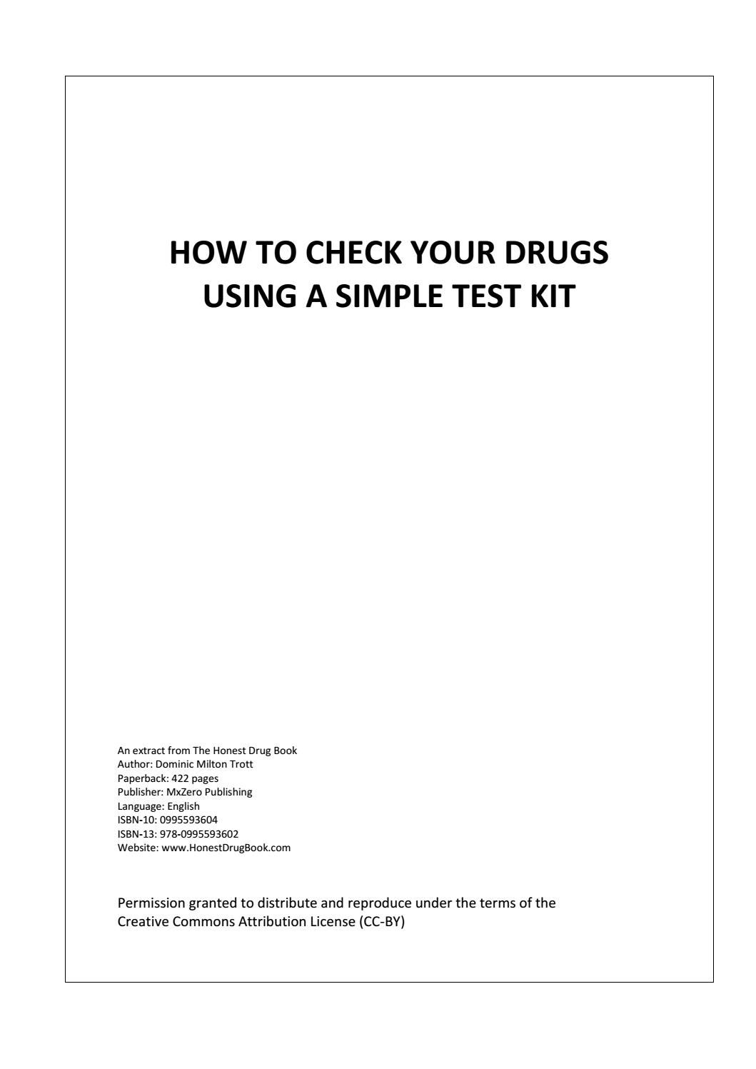 How To Check Your Drugs Using A Simple Test Kit by Dominic Milton Trott ...