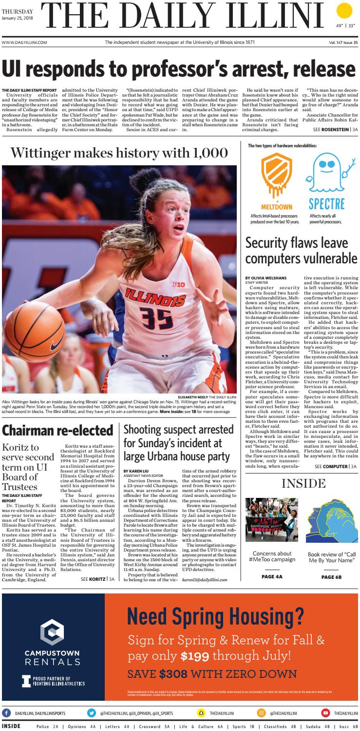 The Daily Illini: Volume 147 Issue 35 by The Daily Illini - Issuu