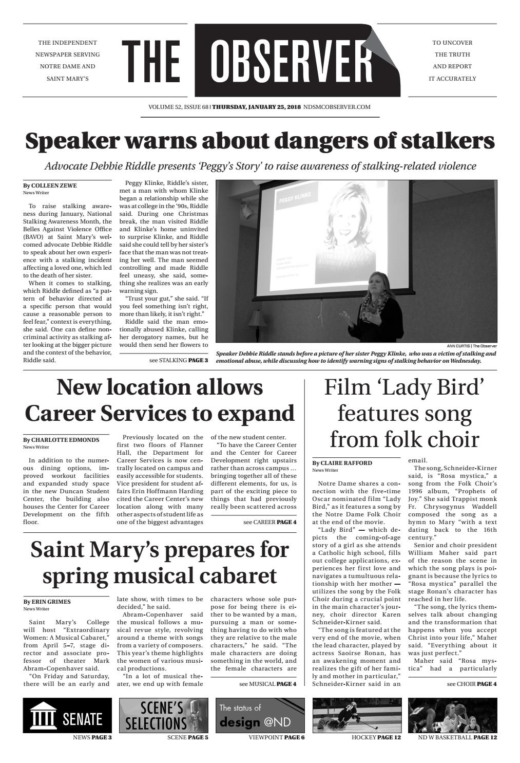 Print Edition of The Observer for Thursday, January 25, 2018 by The ...