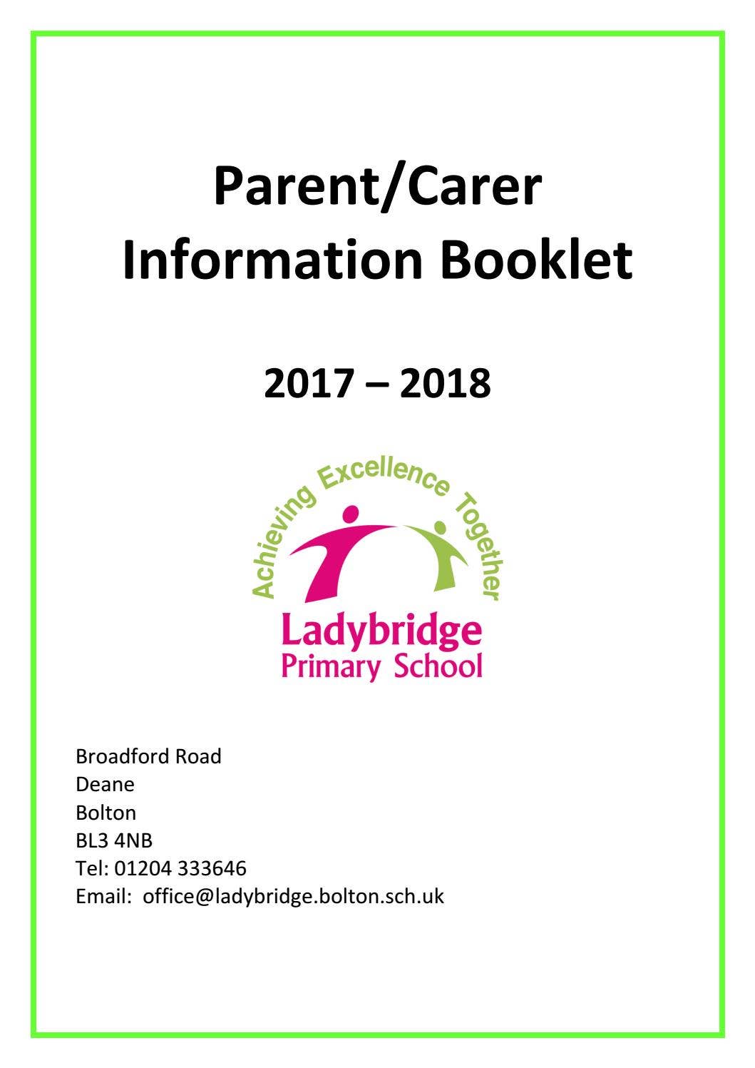 2017-2018 Parent/Carer Information Booklet by Schudio - Issuu