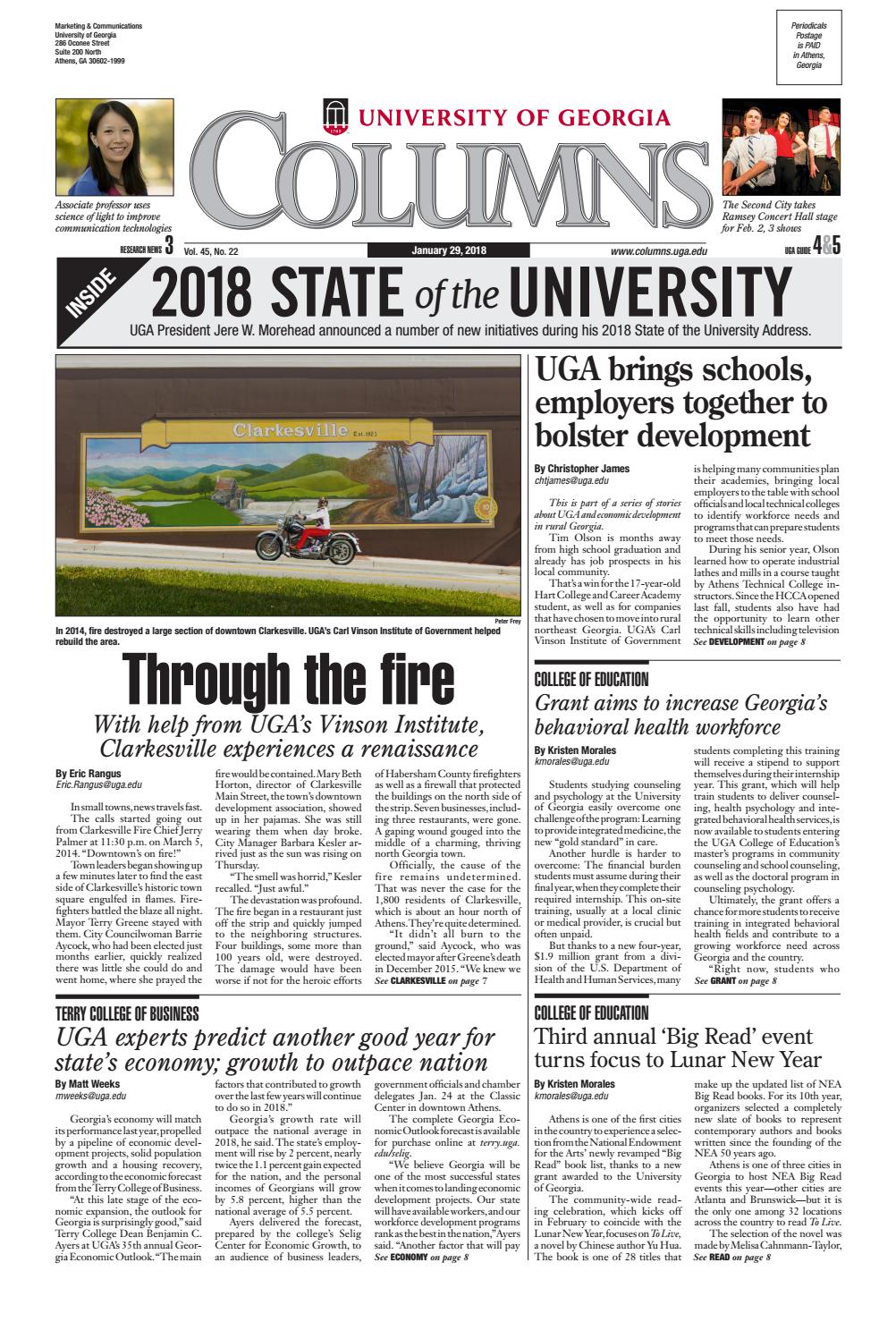 UGA Columns Jan. 29, 2018 by UGA Columns - Issuu