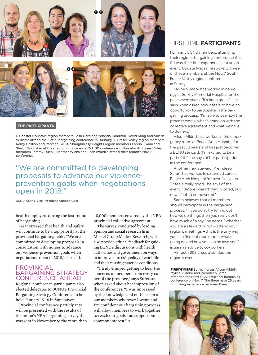 BCNU Update Magazine December 2017 by BC Nurses' Union - Issuu