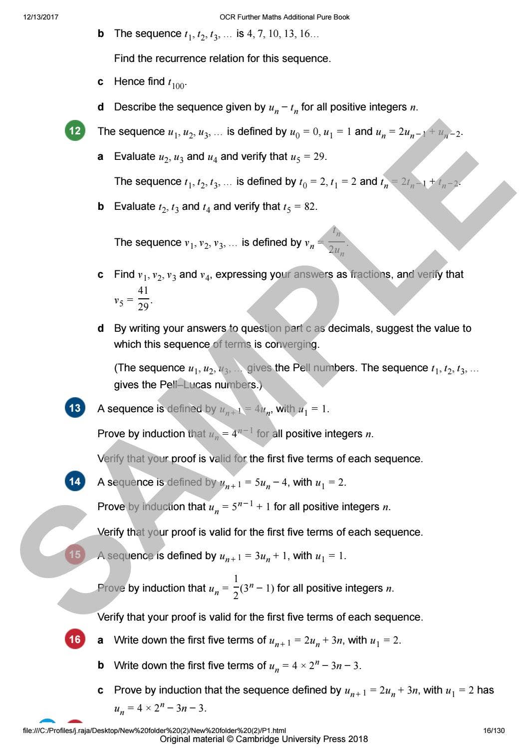 Preview A Level Further Mathematics for OCR A Additional Pure Student ...