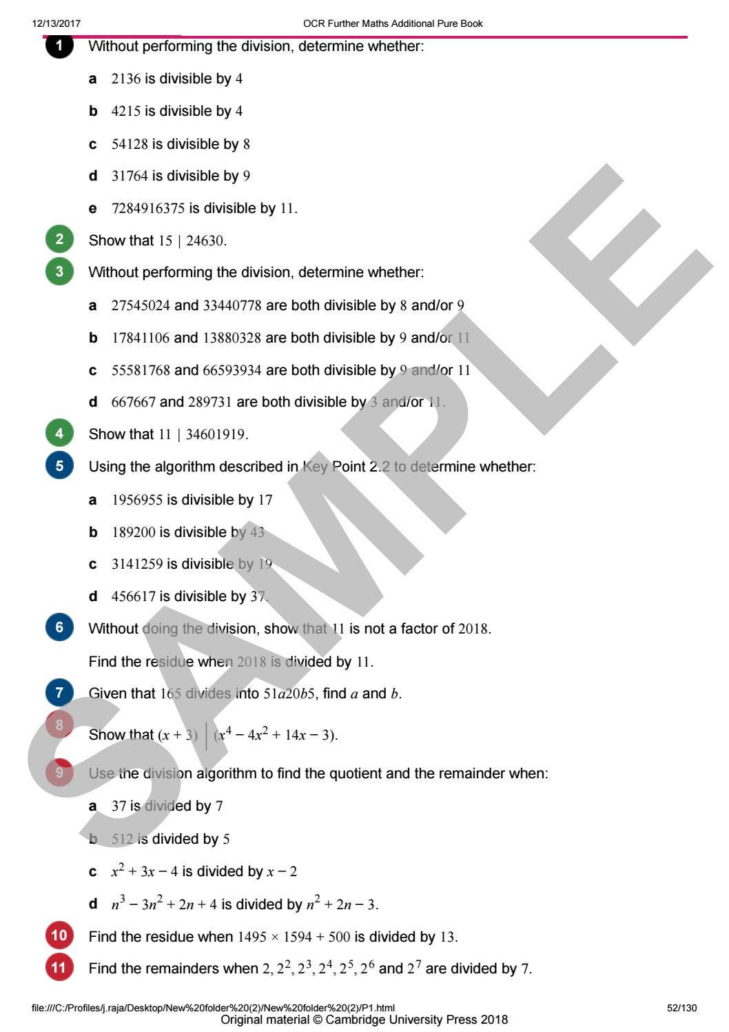 Preview A Level Further Mathematics for OCR A Additional Pure Student ...