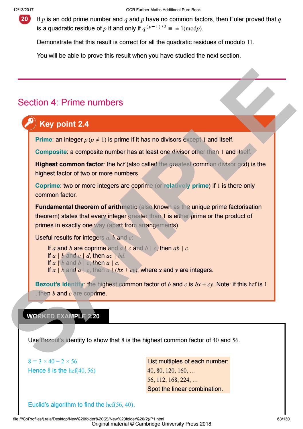 Preview A Level Further Mathematics for OCR A Additional Pure Student ...