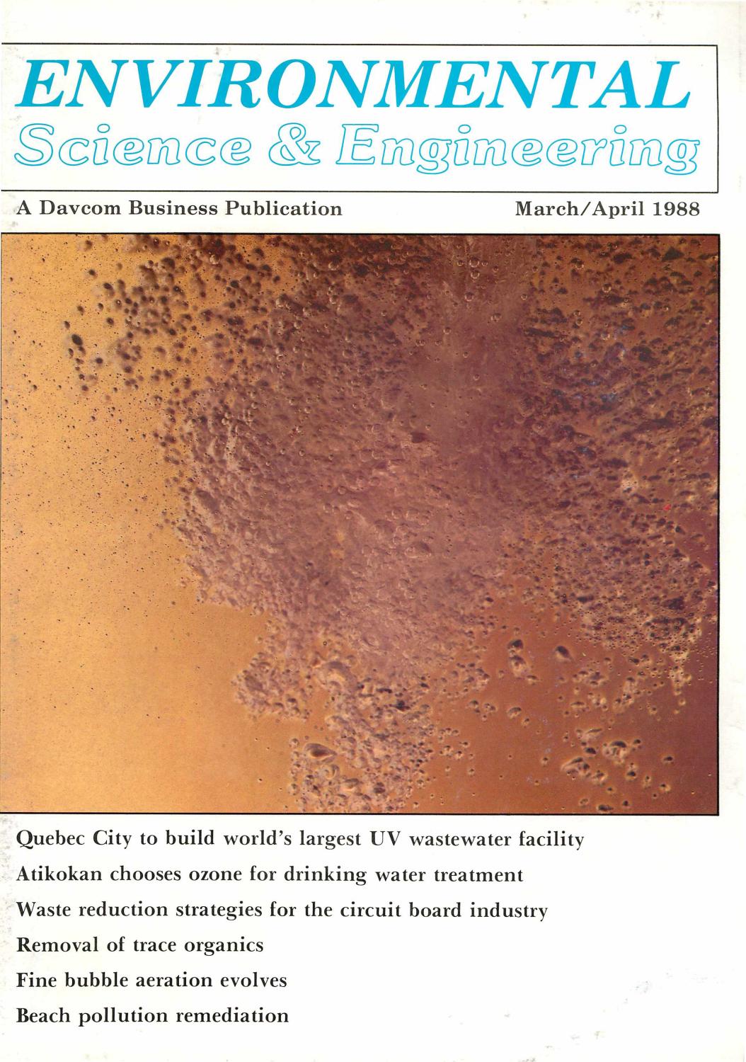 Environmental Science & Engineering Magazine (ESEMAG) March-April 1988 ...