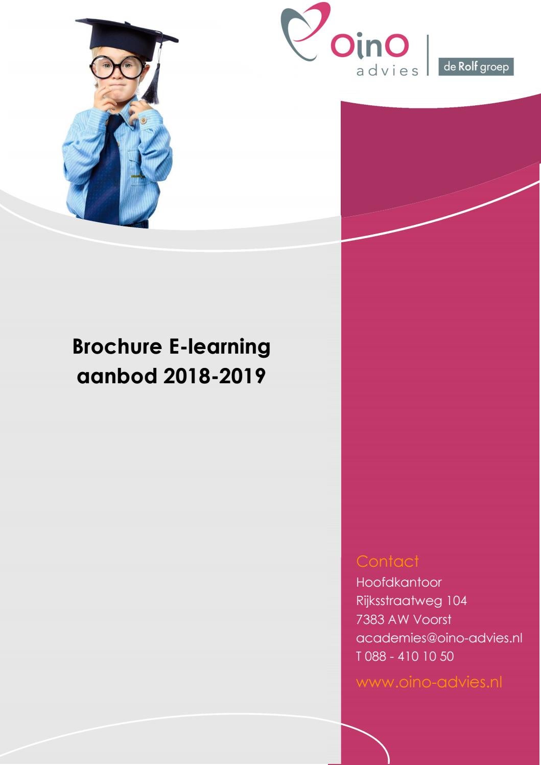 Brochure E-learning aanbod 2018 2019 by de Rolf groep - Issuu