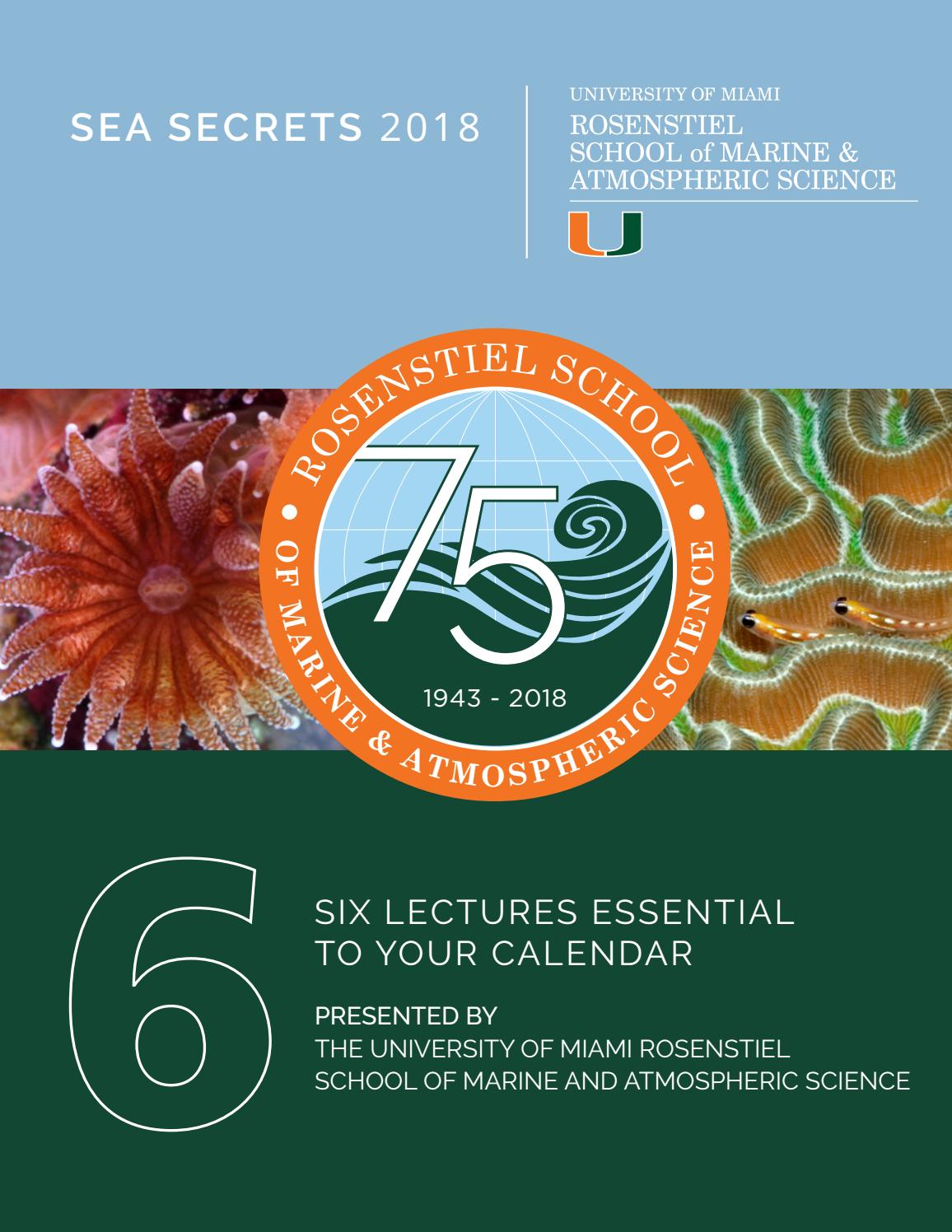 Sea Secrets Lecture Series 2018 by MiamiRosenstiel - Issuu