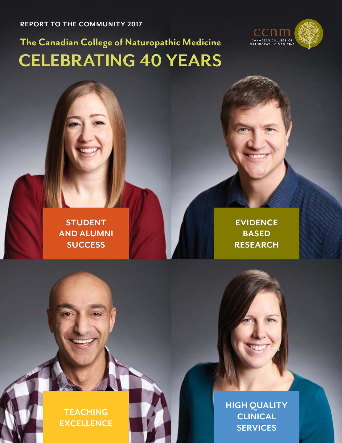 Report to the Community 2017 by Canadian College of Naturopathic ...