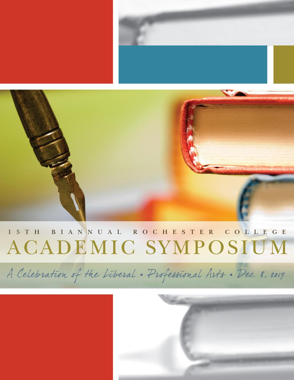 2017 Fall Academic Symposium Booklet by Rochester University - Issuu