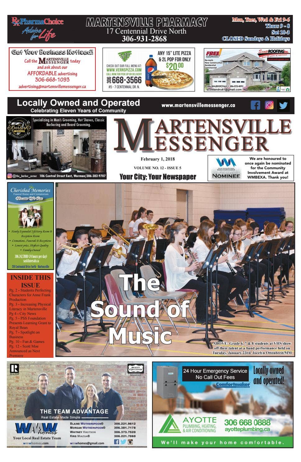 February 1, 2018 digital issue with link' by Martensville Messenger - Issuu