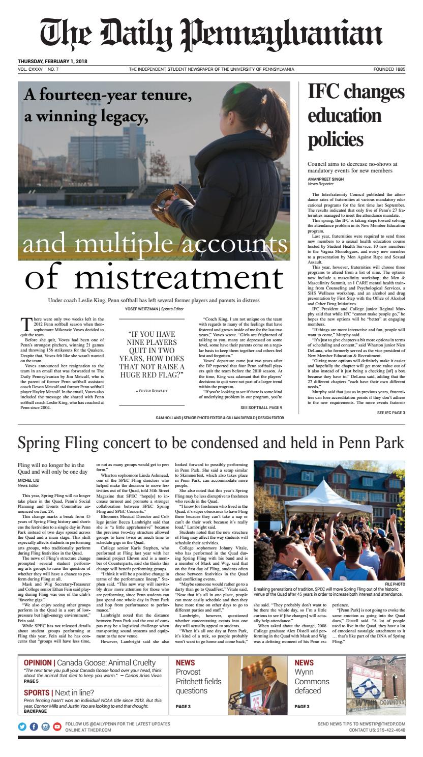 February 1, 2018 by The Daily Pennsylvanian - Issuu