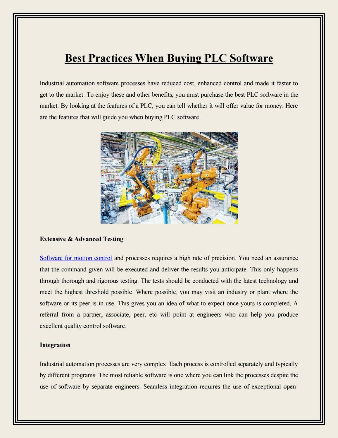 Remember some points while buying plc software by Kingstar - Issuu