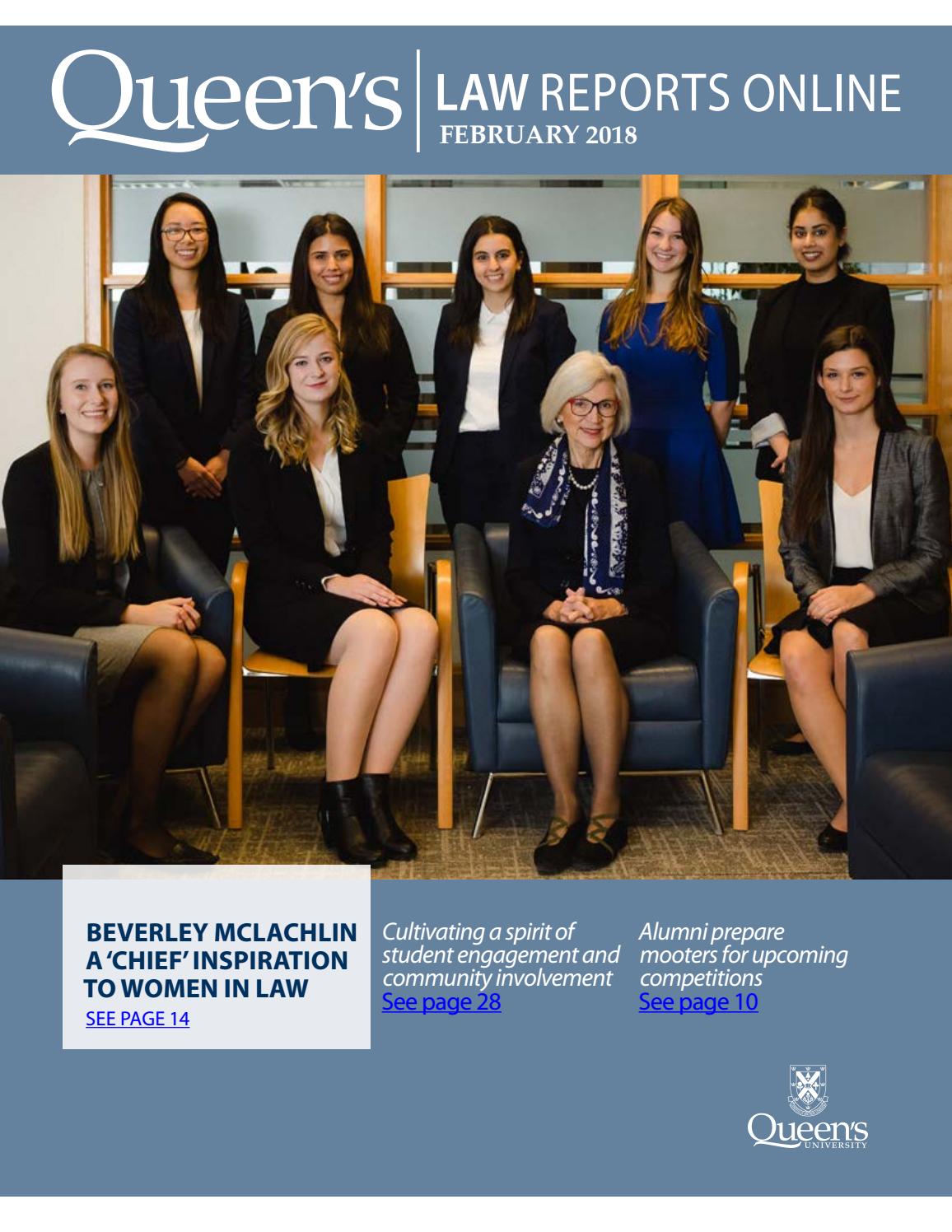 Queen's Law Reports February 2018 by Queen's University Faculty of Law ...