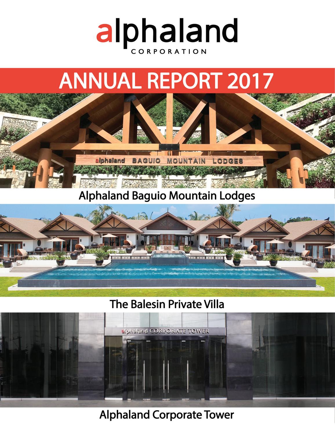 Alphaland Corporation Annual Report 2017 by Alphaland Corporate ...