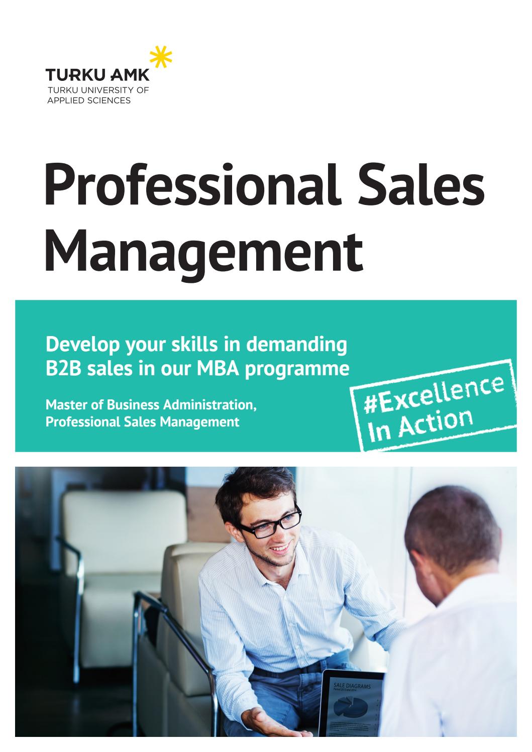 Master of Business Administration, Professional Sales Management by ...