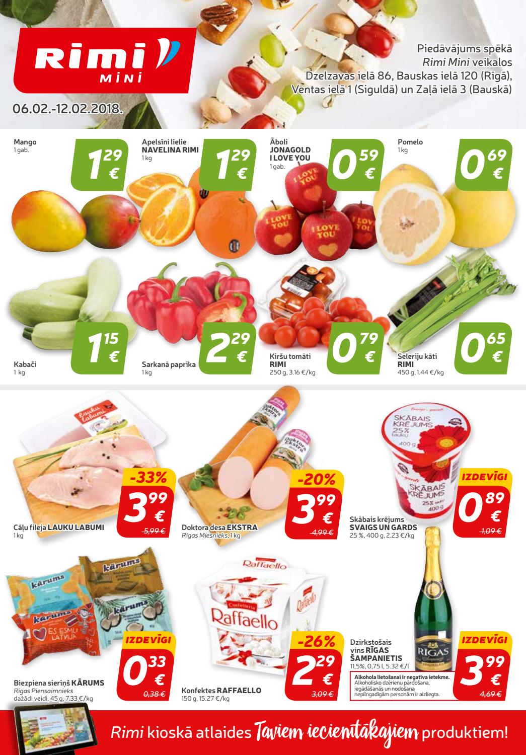 Rimi Mini Sigulda, Bauska, Bauskas 120, Dzelzavas 86 piedāvājums no 06. ...