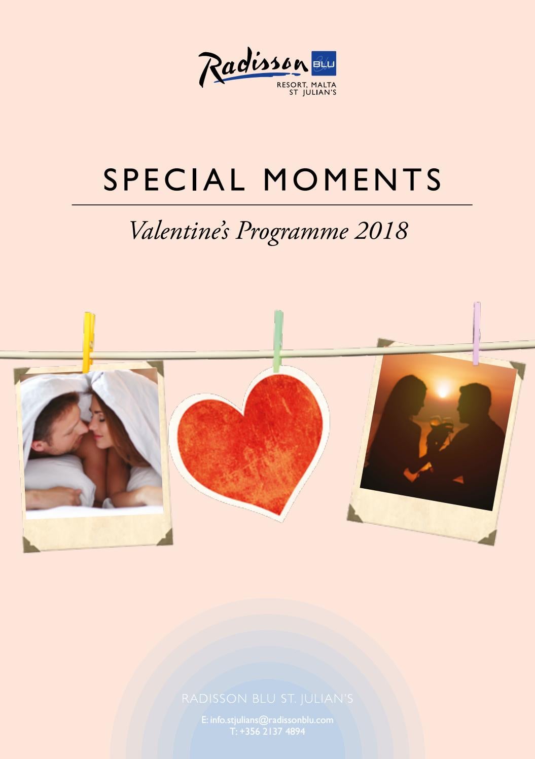 Valentine's Programme 2018 by Radisson Blu Resort, Malta St. Julian's ...
