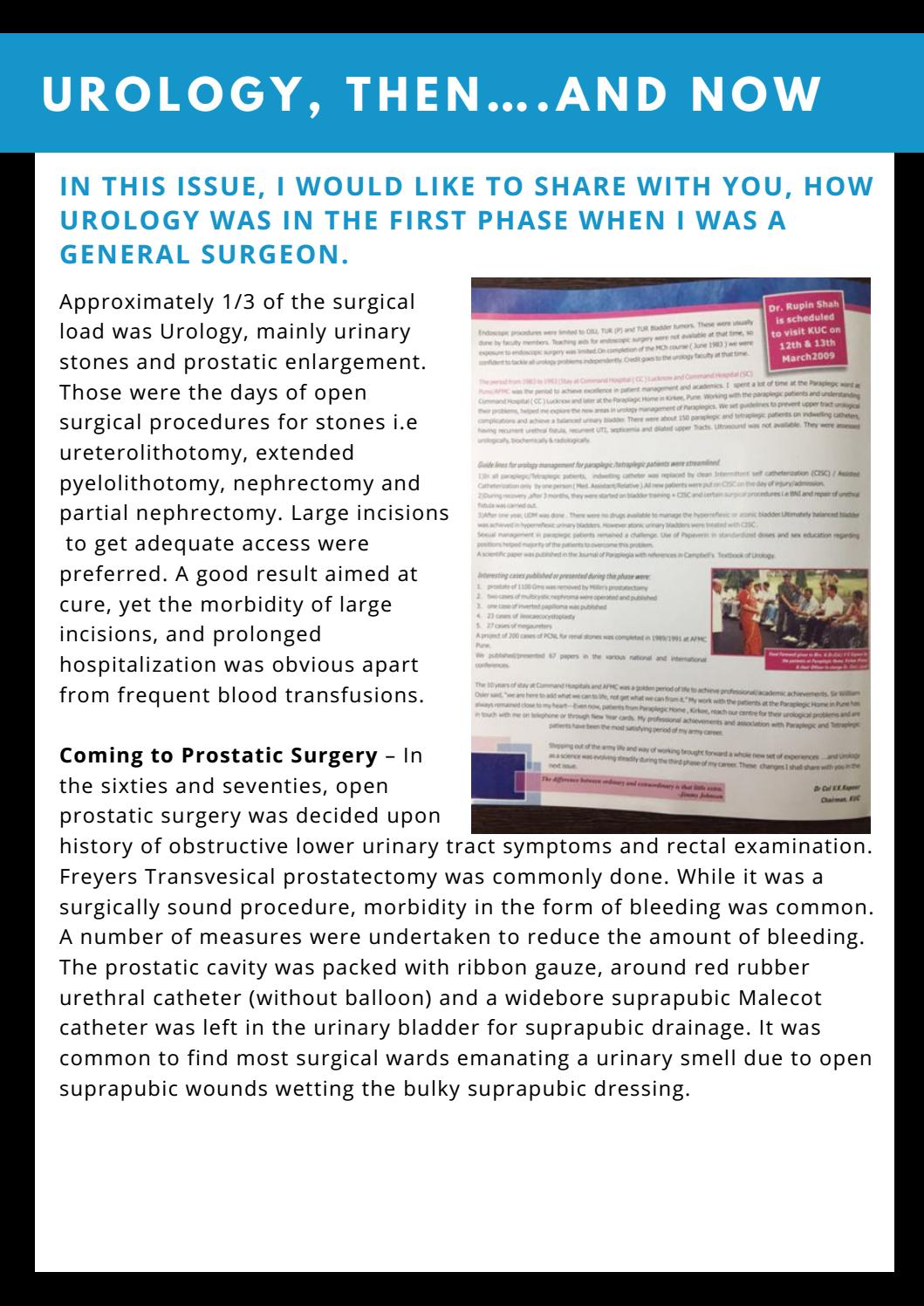Urology, Then….AND Now by Kapoor's Kidney & Urostone Centre Pvt. Ltd ...