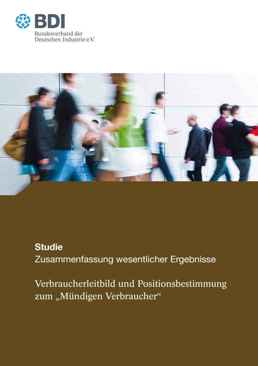 Verbraucherleitbild und Positionsbestimmung zum „Mündigen Verbraucher ...
