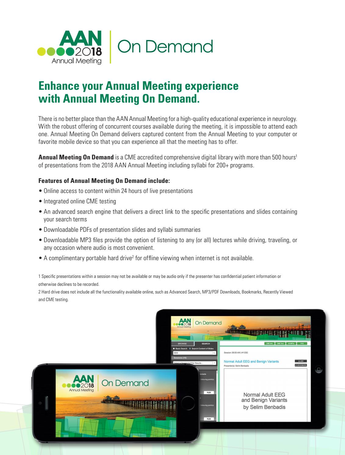 AAN 2018 Annual Meeting by American Academy of Neurology - Issuu