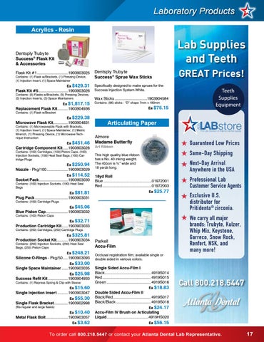 2018 ADS Lab Store Catalog by Atlanta Dental Supply - Issuu