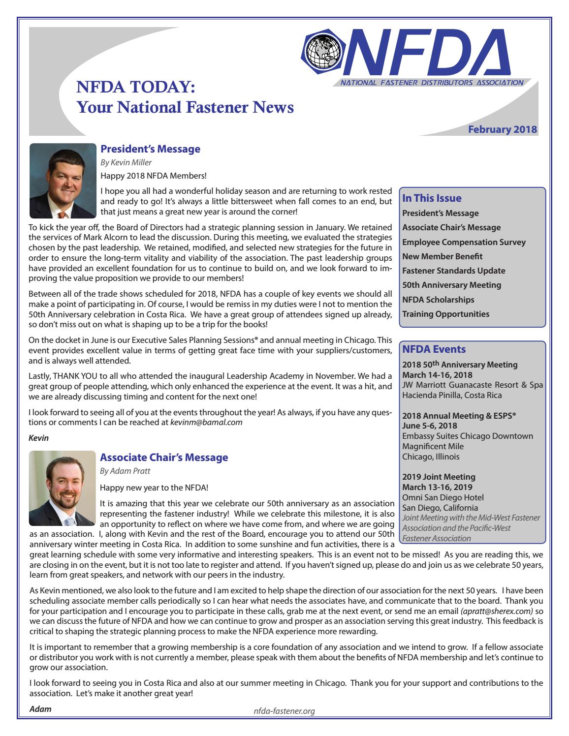 February 2018 NFDA Today by National Fastener Distributors Association ...