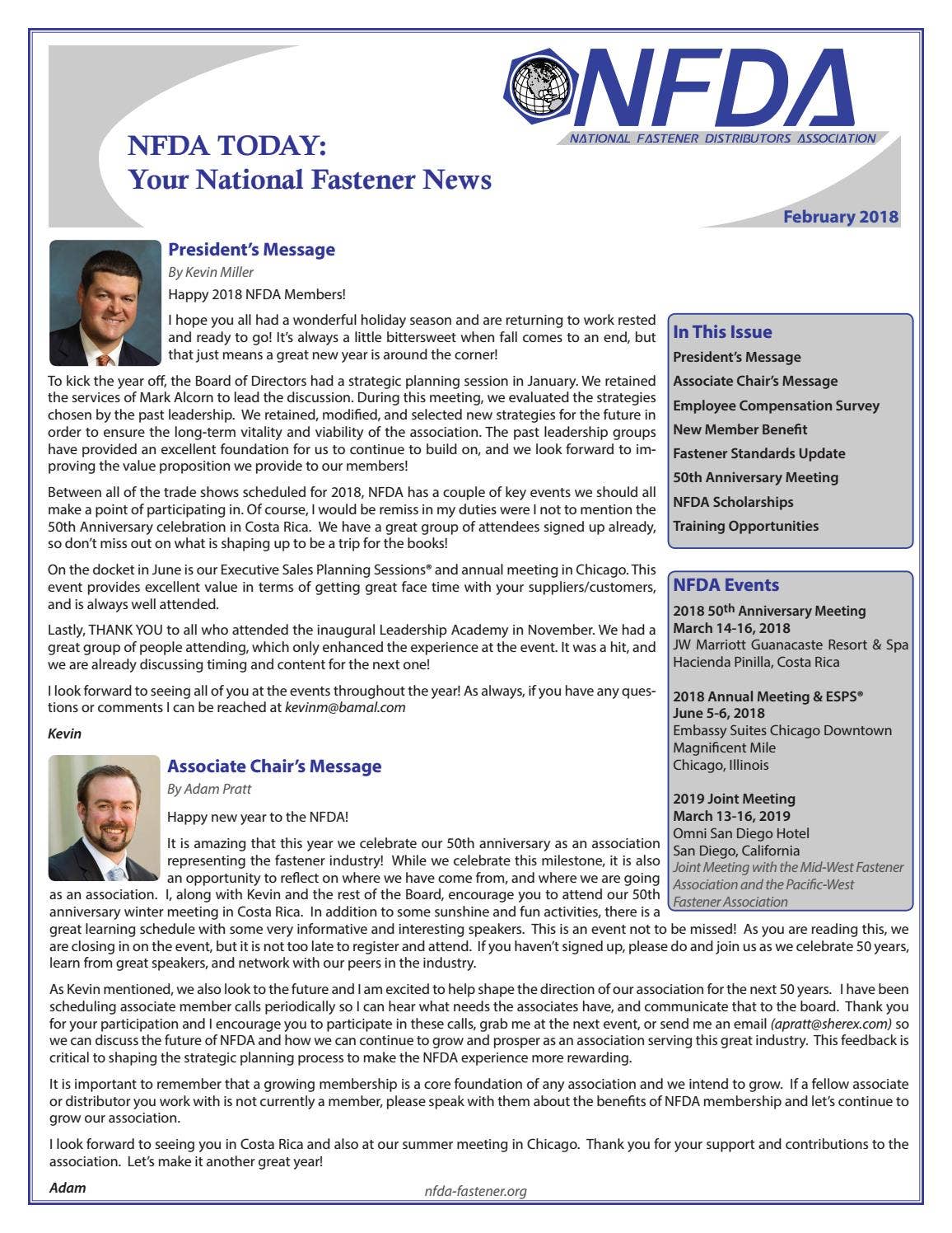 February 2018 NFDA Today by National Fastener Distributors Association - Issuu