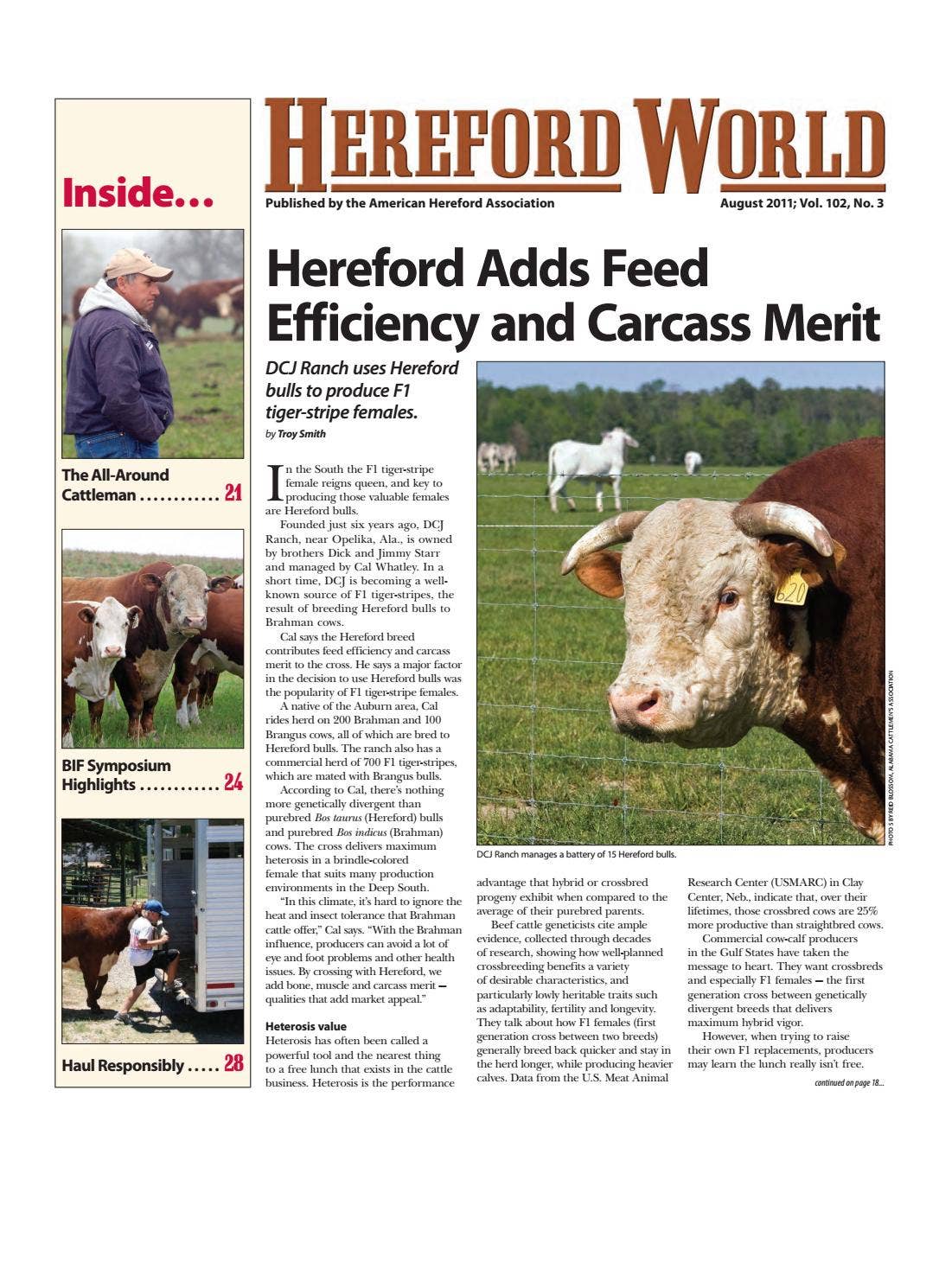 August 2011 Hereford World by American Hereford Association - Issuu