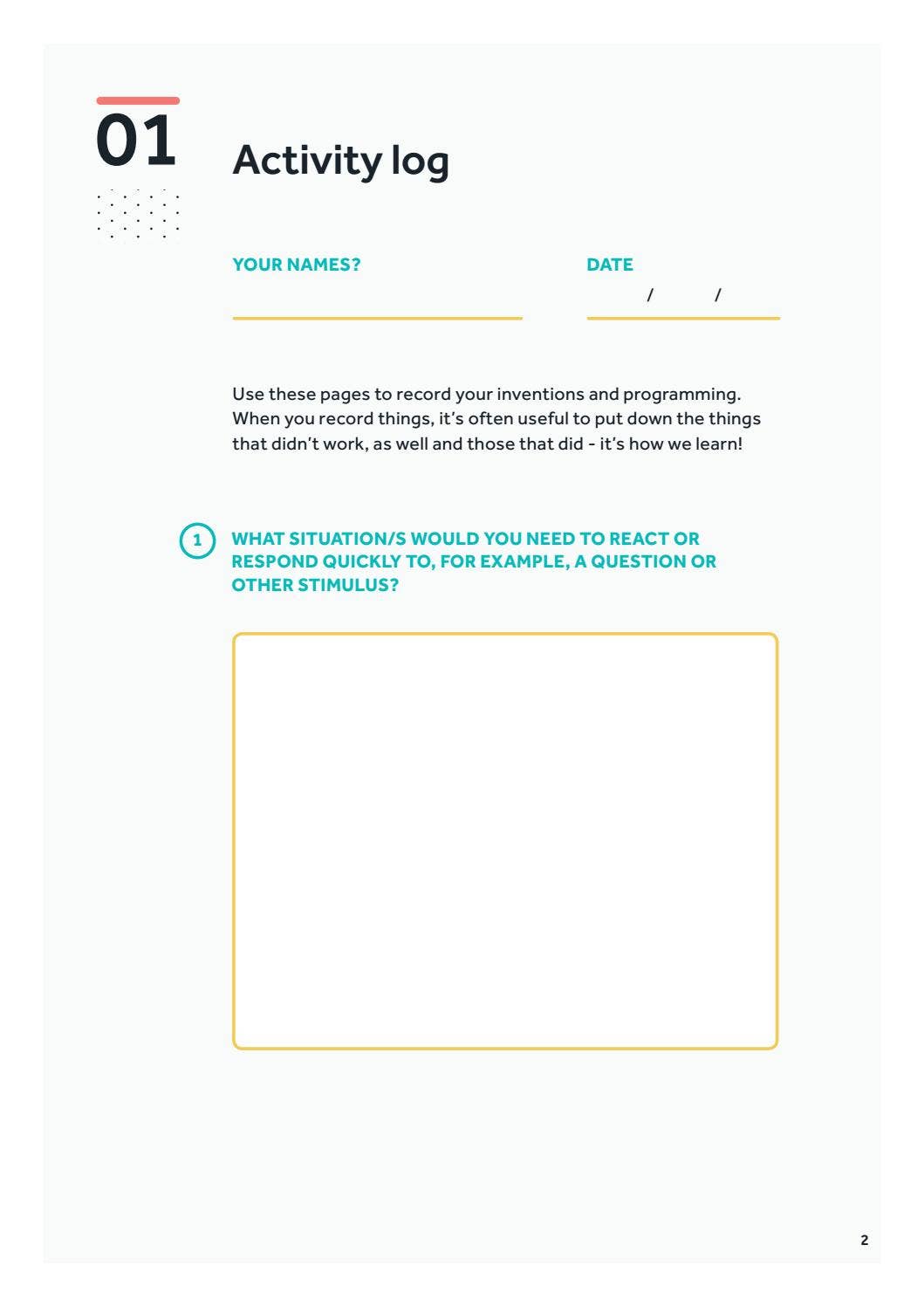 SAM Labs Lessons Student Worksheets by ETC Educational Technology ...