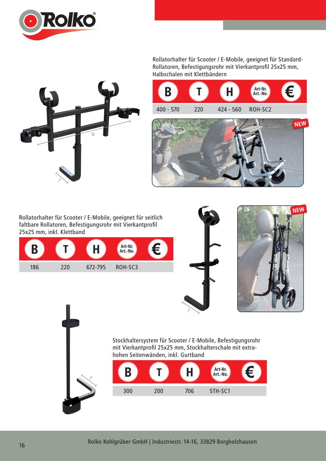 Zubehör für Rollstühle, Rollatoren und Scooter by Rolko Kohlgrüber GmbH ...