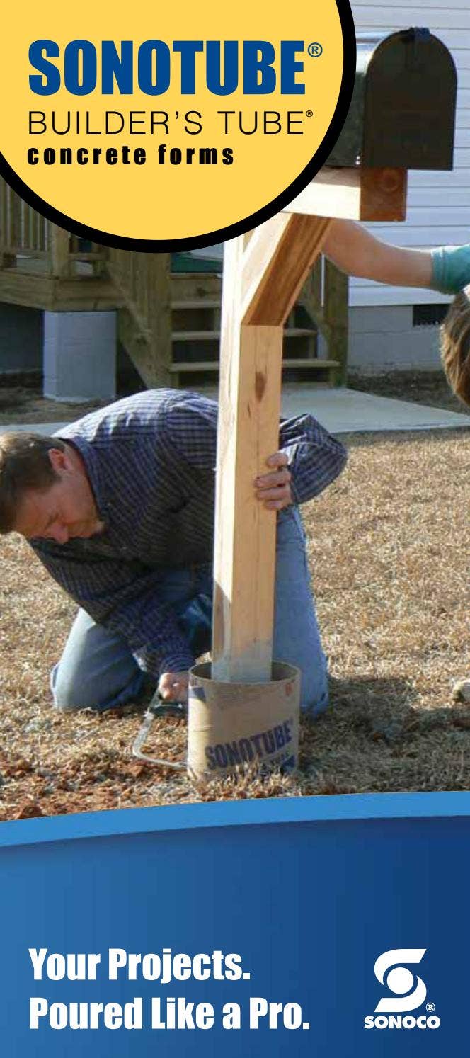 Sonotube® builders tube® concrete forms by Ram Tool Construction Supply ...
