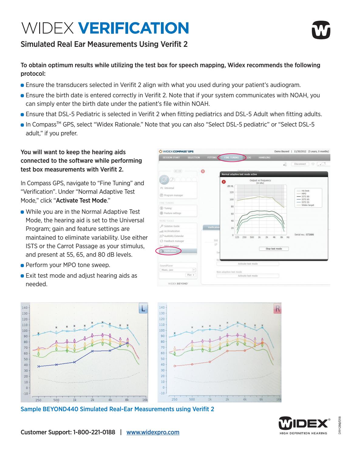 DRM286_Widex Verification Guide Using Verifit 2_0118 by Widex USA - Issuu