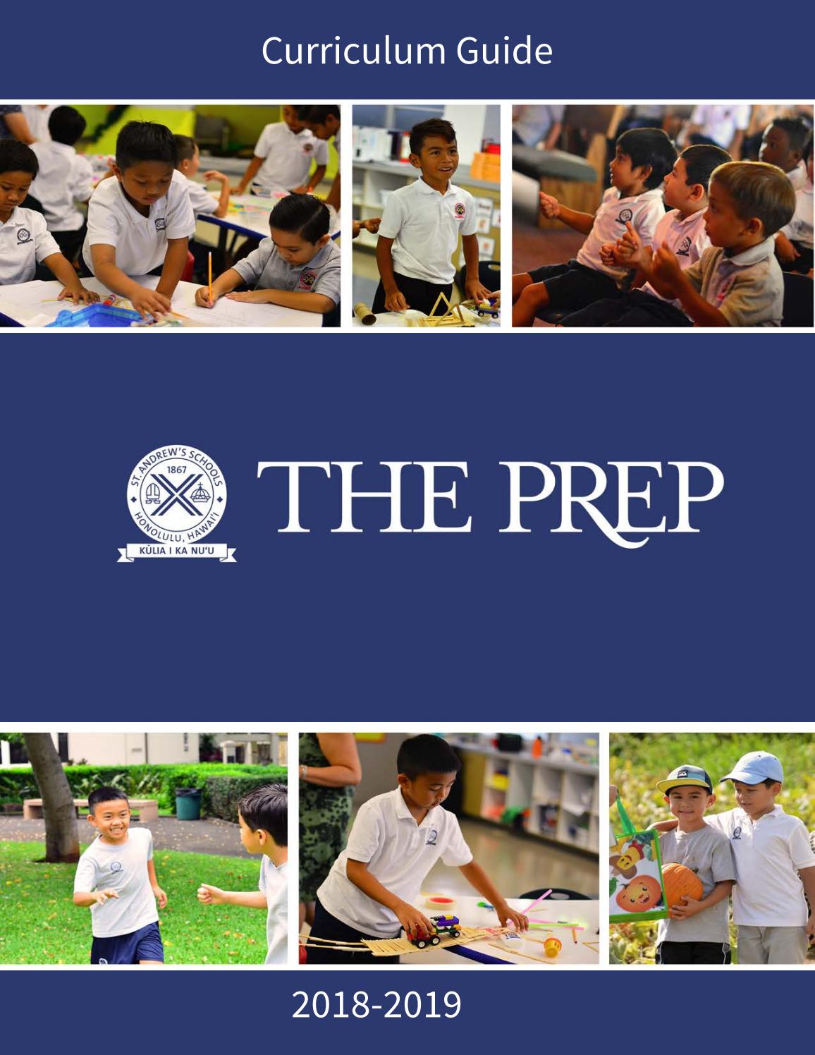 2018-19 The Prep Curriculum Guide by St. Andrews Schools - Issuu