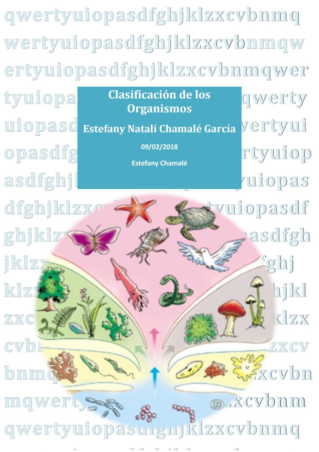 Clasificación de los organismos by Estefany Natalí Chamalé García - Issuu