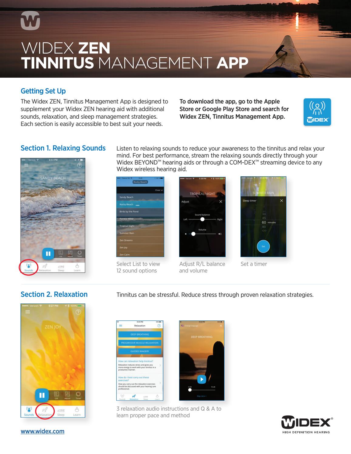CRM17_0218 ZEN Tinnitus App Guide by Widex USA - Issuu