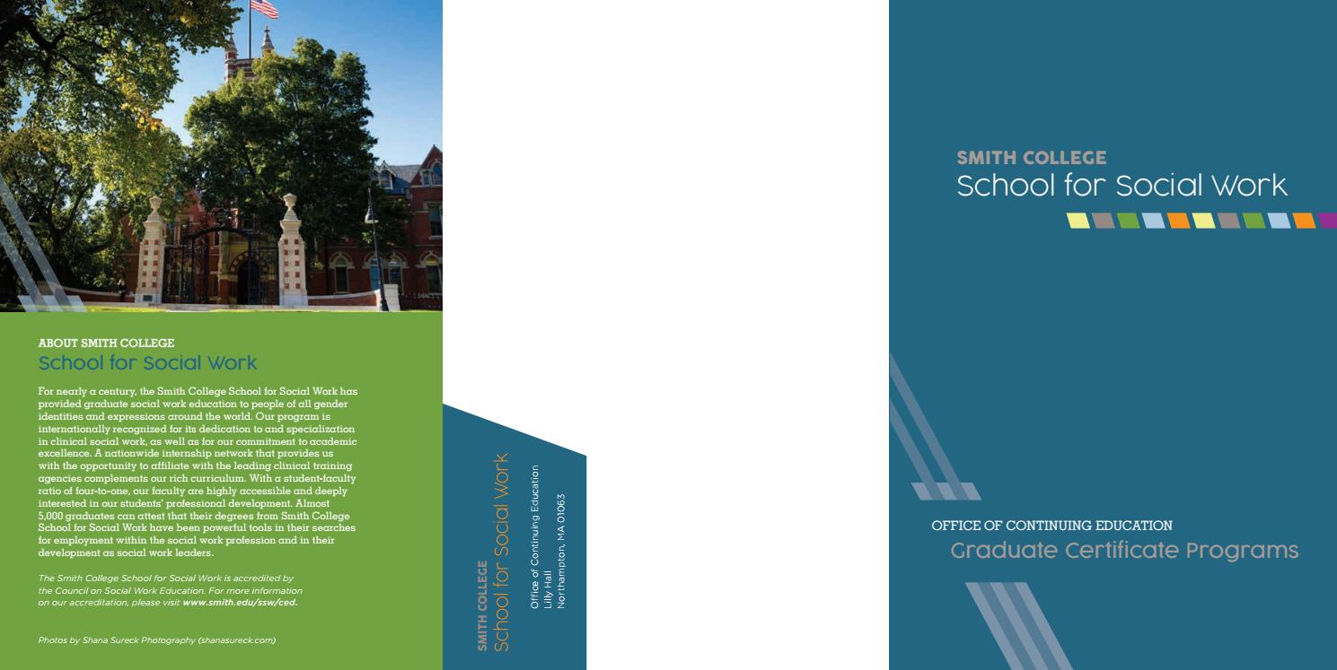 SSW Certificate Program brochure 2018 by Smith College School for ...