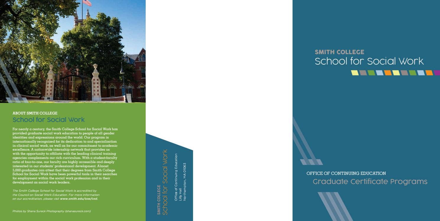 SSW Certificate Program brochure 2018 by Smith College School for ...