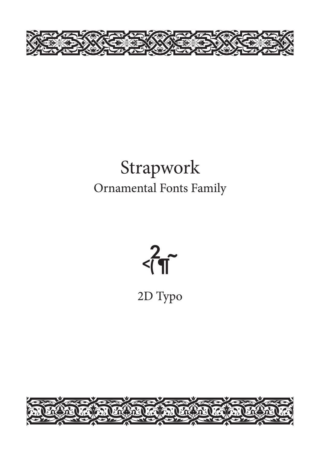 Strapwork (Fonts demo) by 2D Studio - Issuu