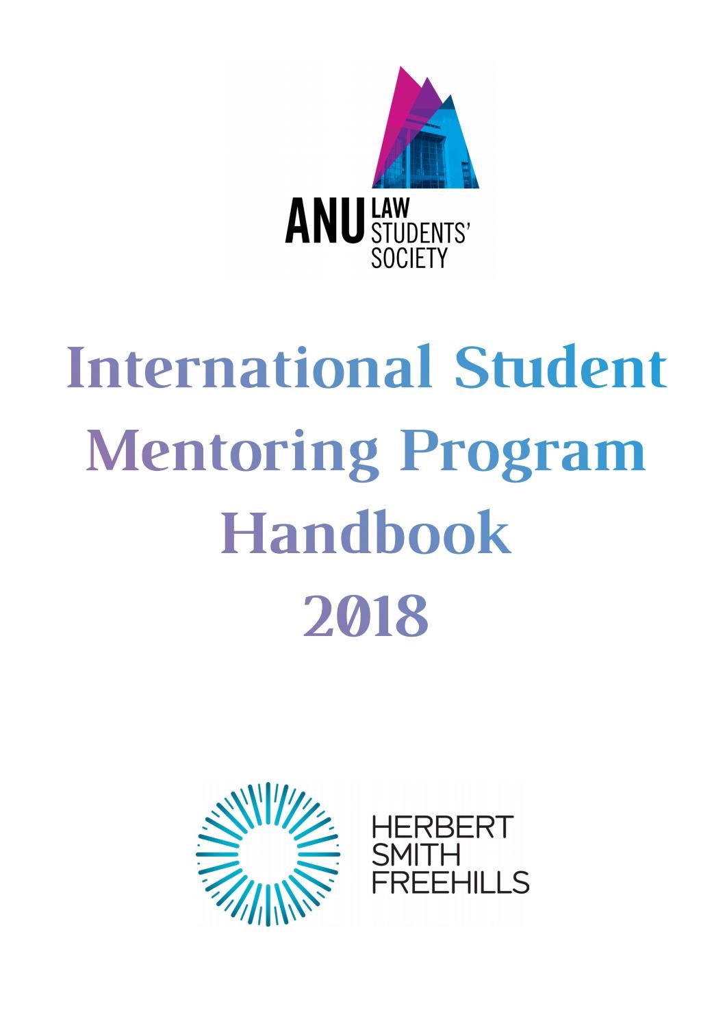 ANU LSS International Student Mentoring Program Handbook 2018 by ANU Law Students' Society - Issuu